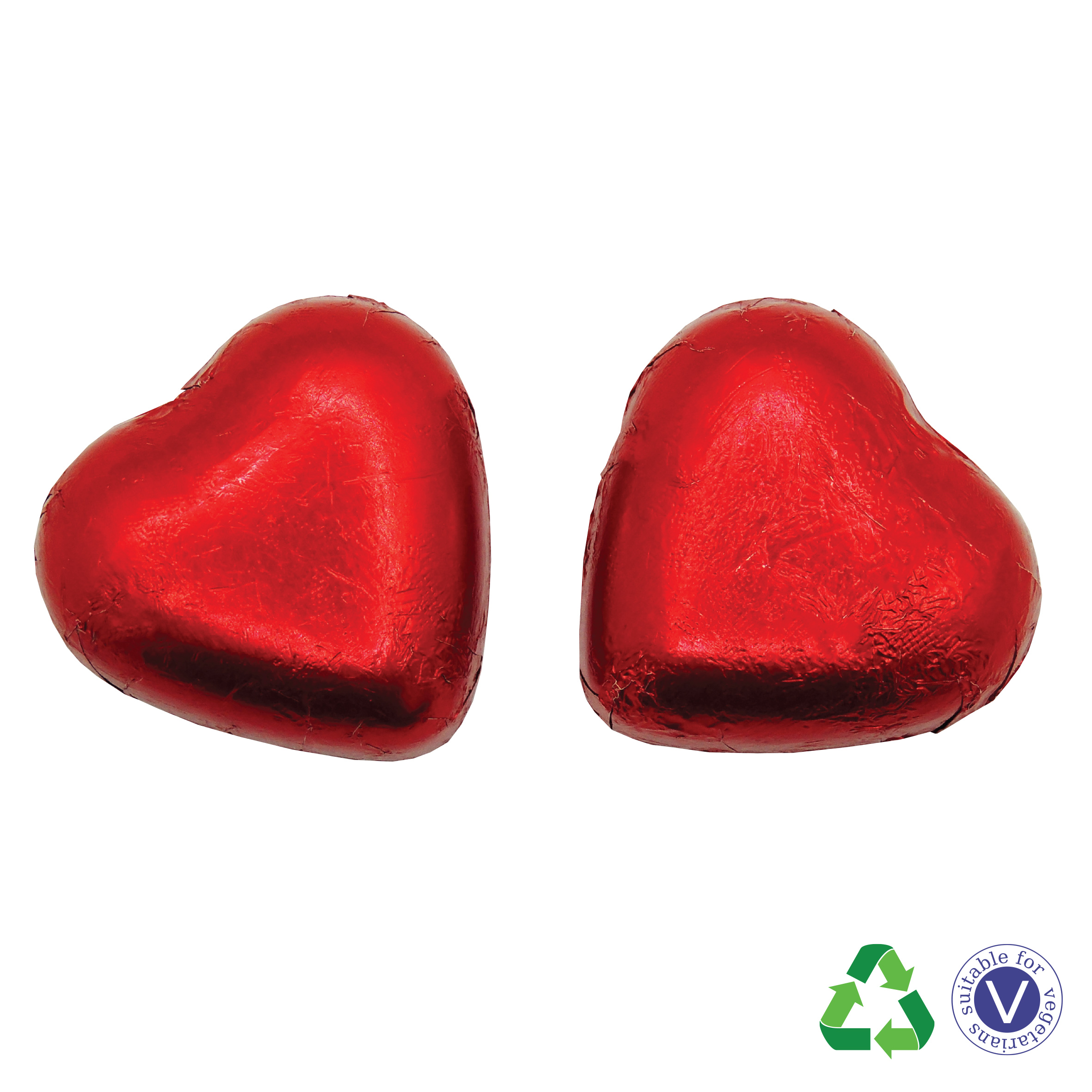 Foiled Chocolate Hearts - Chocolate & Sweets